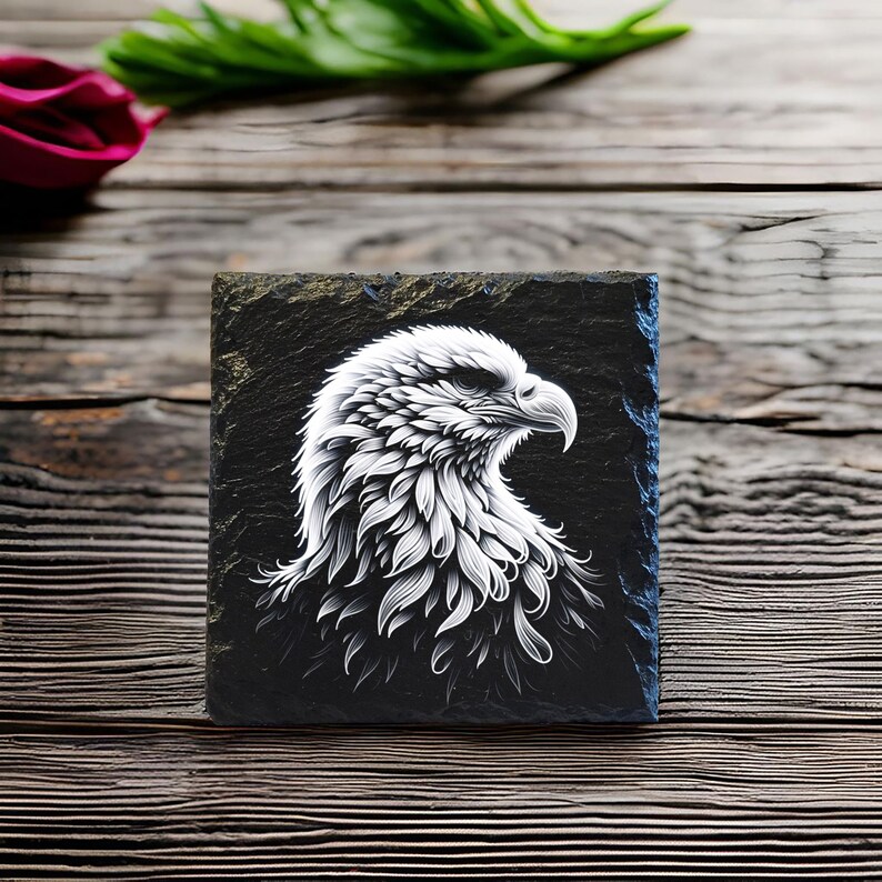 Celestial Eagle, Slate Engraving Design, Laser File, Coaster Etching ...