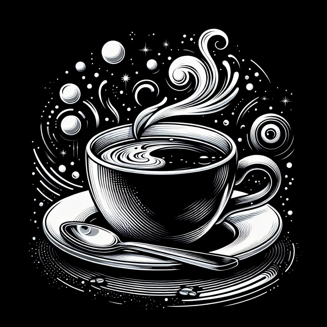 Coffee Cup 3, Slate Engraving Design, Laser File, Coaster Etching ...