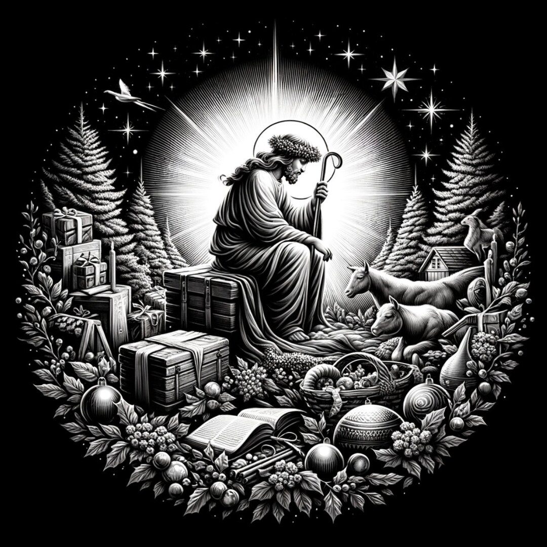 Nativity Scene Laser Engraving File, Slate Coaster Design (PNG) - Etsy