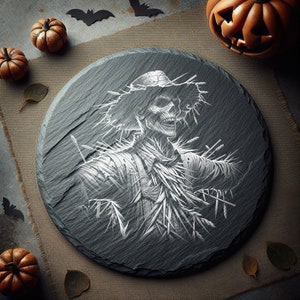 Zombie Scarecrow 2, Laser PNG, Slate Engraving, Laser File, Coaster ...