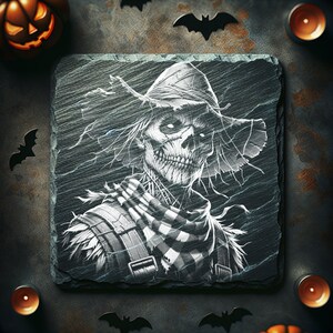 Zombie Scarecrow, Laser PNG, Slate Engraving, Laser File, Coaster ...