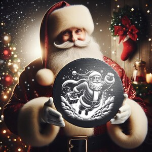 Santa Clause 51, Laser PNG, Slate Engraving, Laser File, Coaster ...