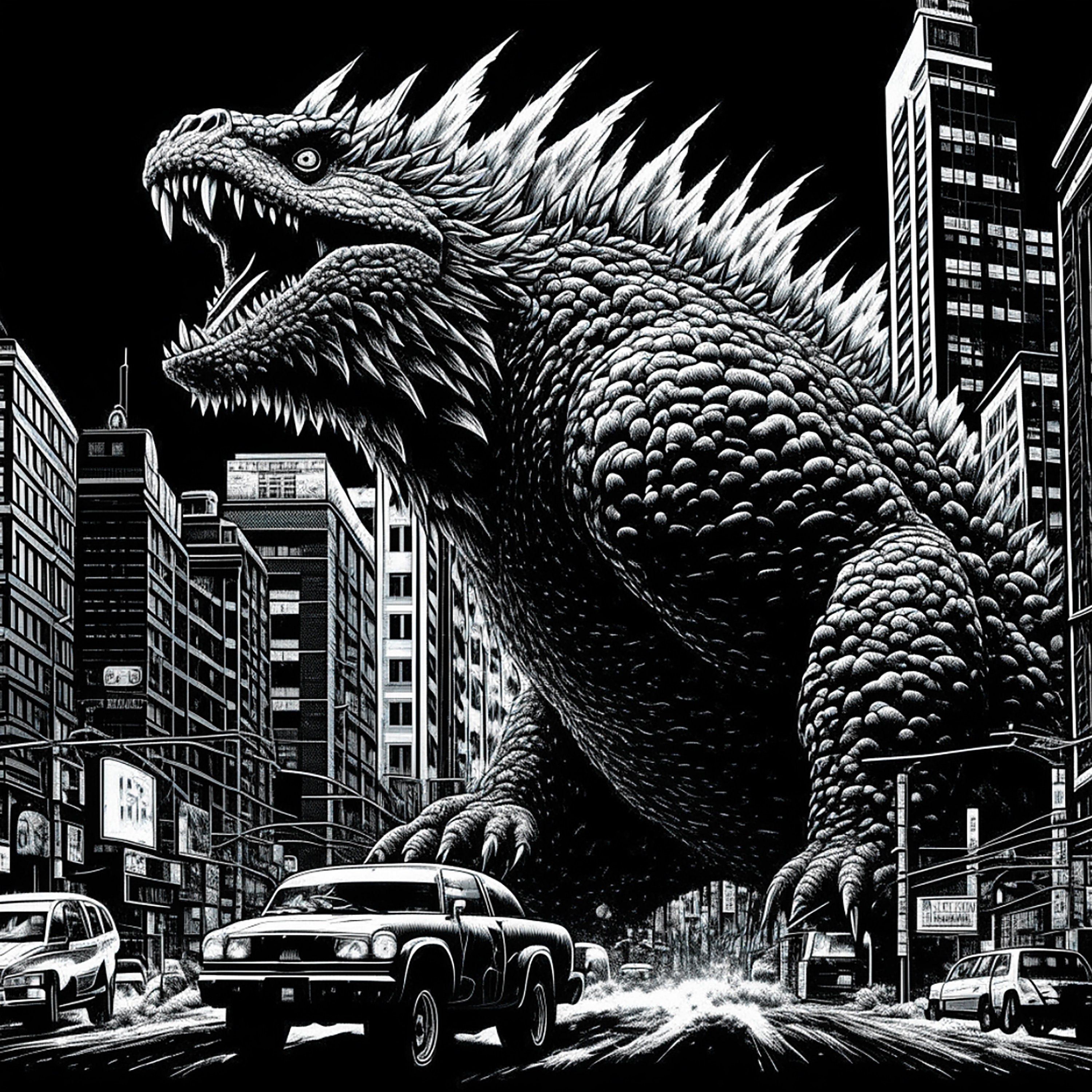 Badzilla Multi Pack 4 Images, Slate Engraving, Laser File, Coaster ...