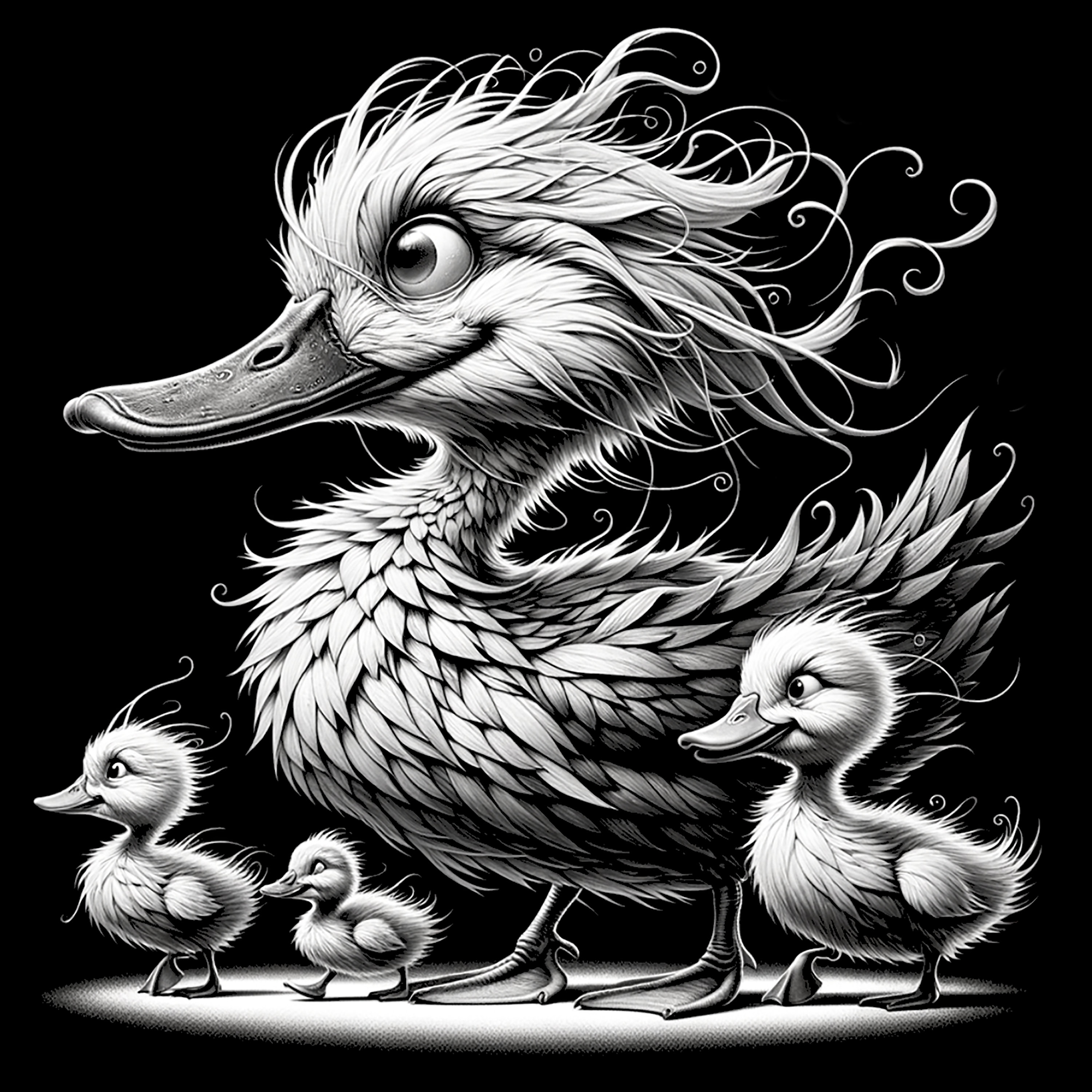 Duck Family, Slate Engraving, Laser File, Coaster Etching, American ...