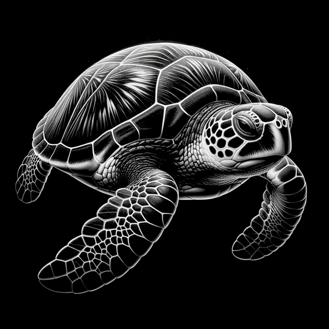 Sea Turtle 2, Slate Engraving, Laser File, Coaster Etching, American ...