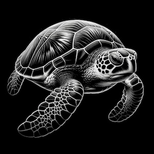 Sea Turtle 2, Slate Engraving, Laser File, Coaster Etching, American ...
