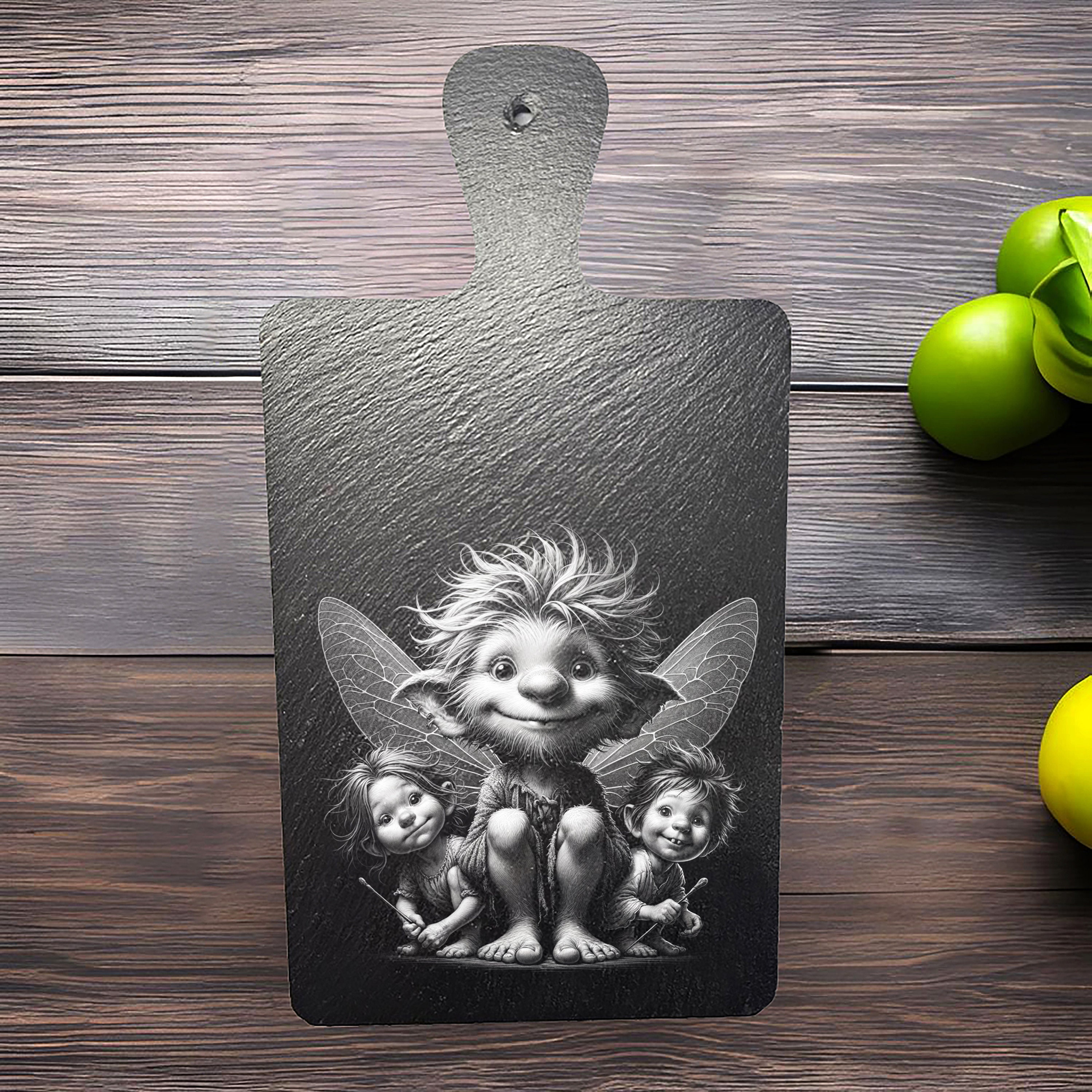 Pixie Family, Slate Engraving, Laser File, Coaster Etching, American ...