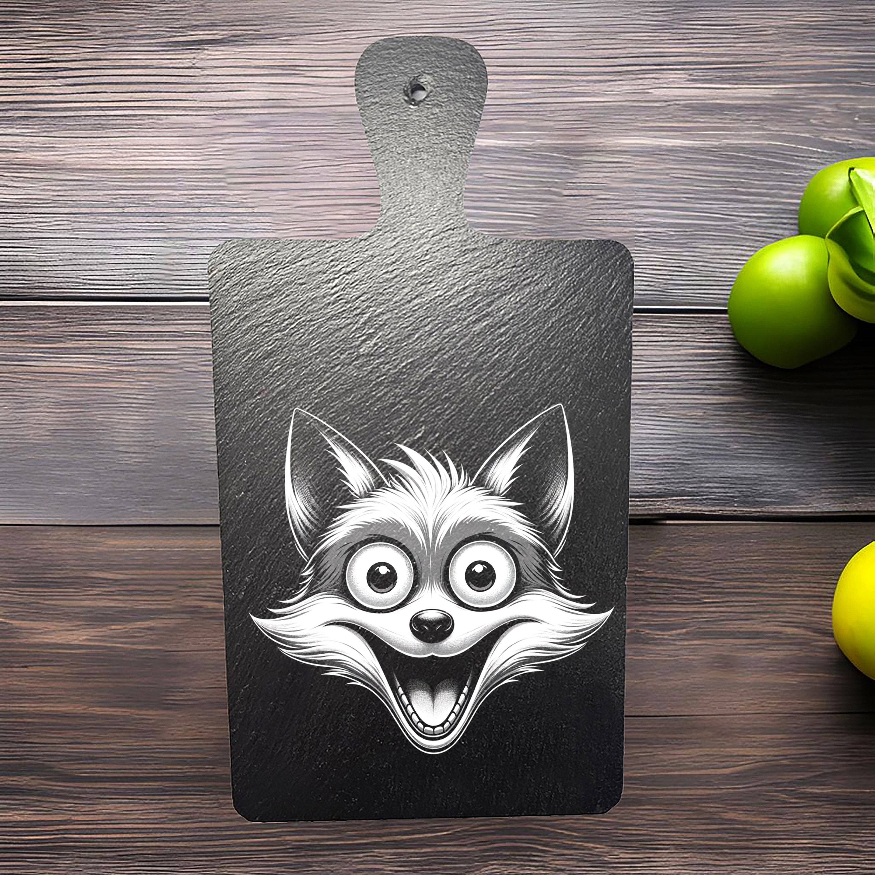 Fox 1, Laughing, Slate Engraving, Laser File, Coaster Etching, American ...
