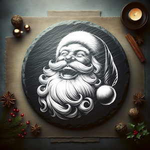 Santa Claus Laser Engraving PNG, Slate Etching File - Etsy