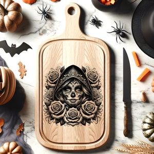 Bruja Witch 1, Wood Engraving, Laser File, Coaster Etching, Lightburn ...