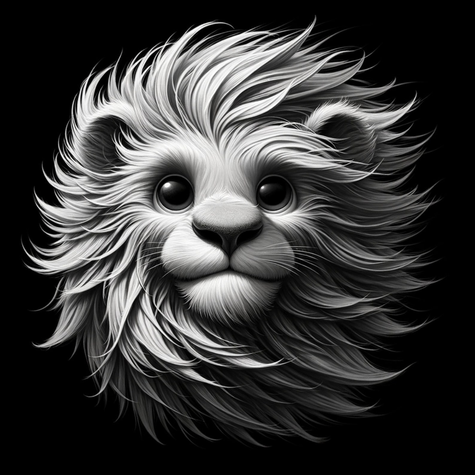 WF Scruffy Lion, Slate Engraving, Laser File, Coaster Etching, American ...