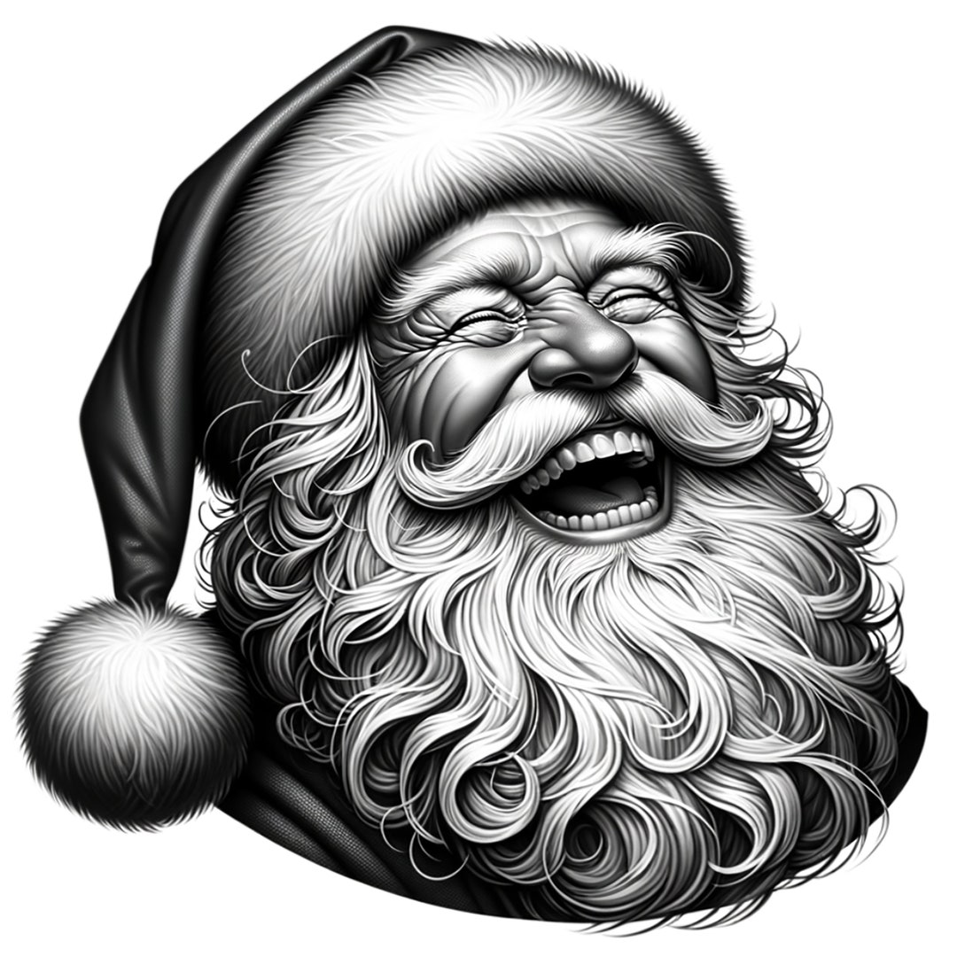 Santa Clause 22, Wood Engraving, Laser File, Coaster Etching, Lightburn ...