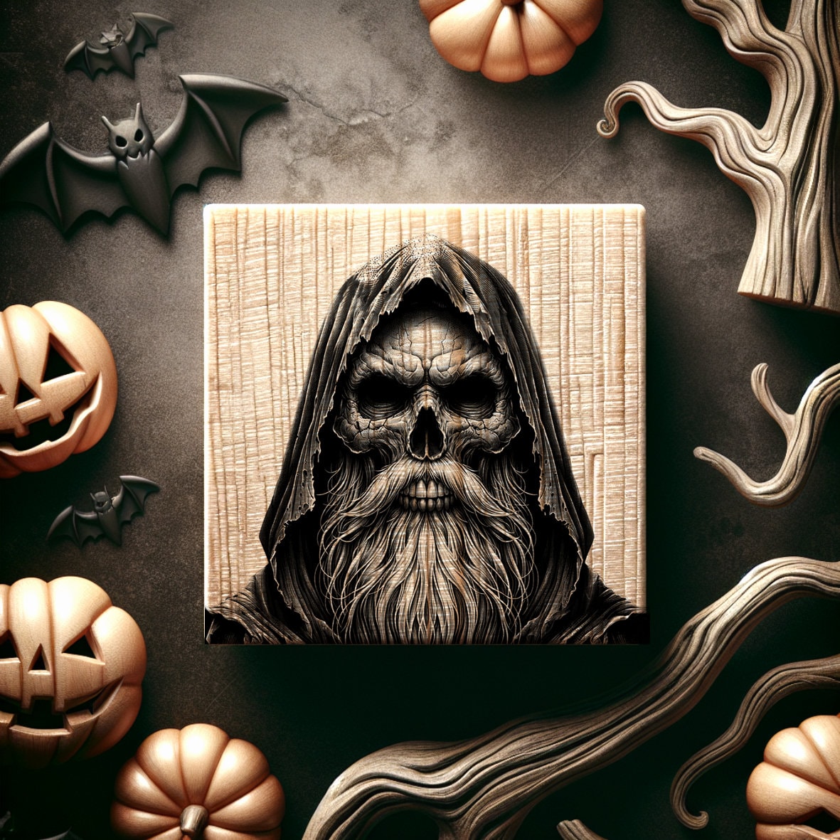 Skeleton 1, Wood Engraving, Laser File, Coaster Etching, Lightburn ...