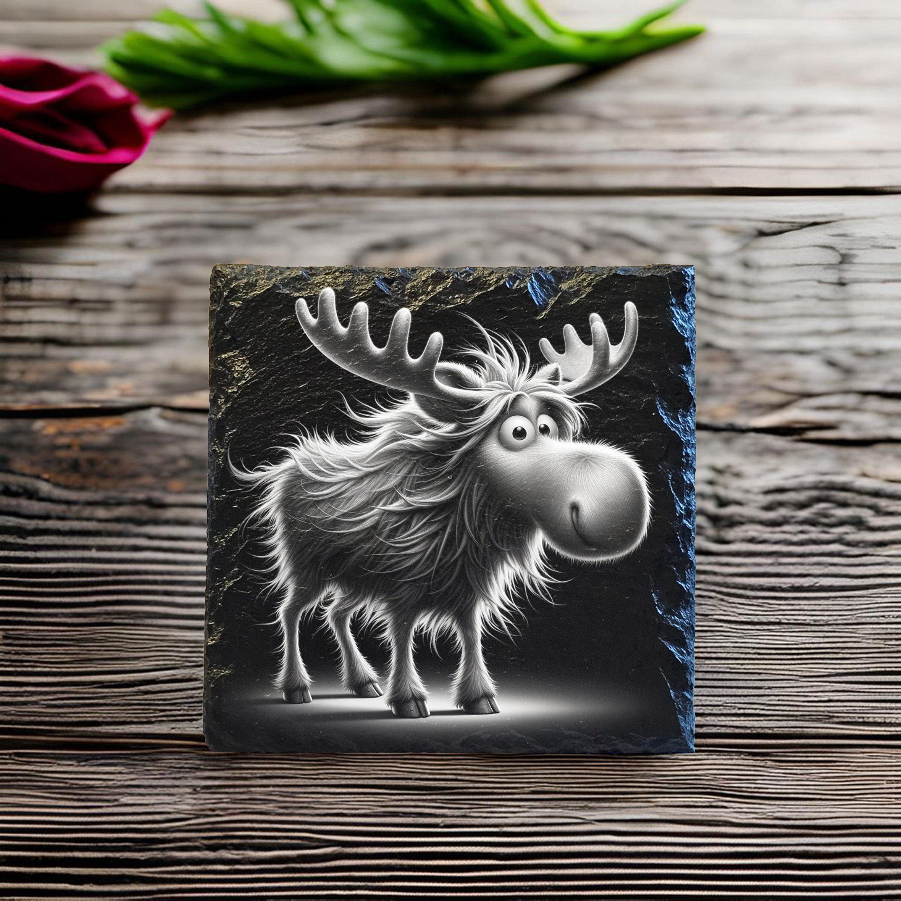 WF Moose ,slate Engraving, Laser Cut File, Coaster Etching, American ...