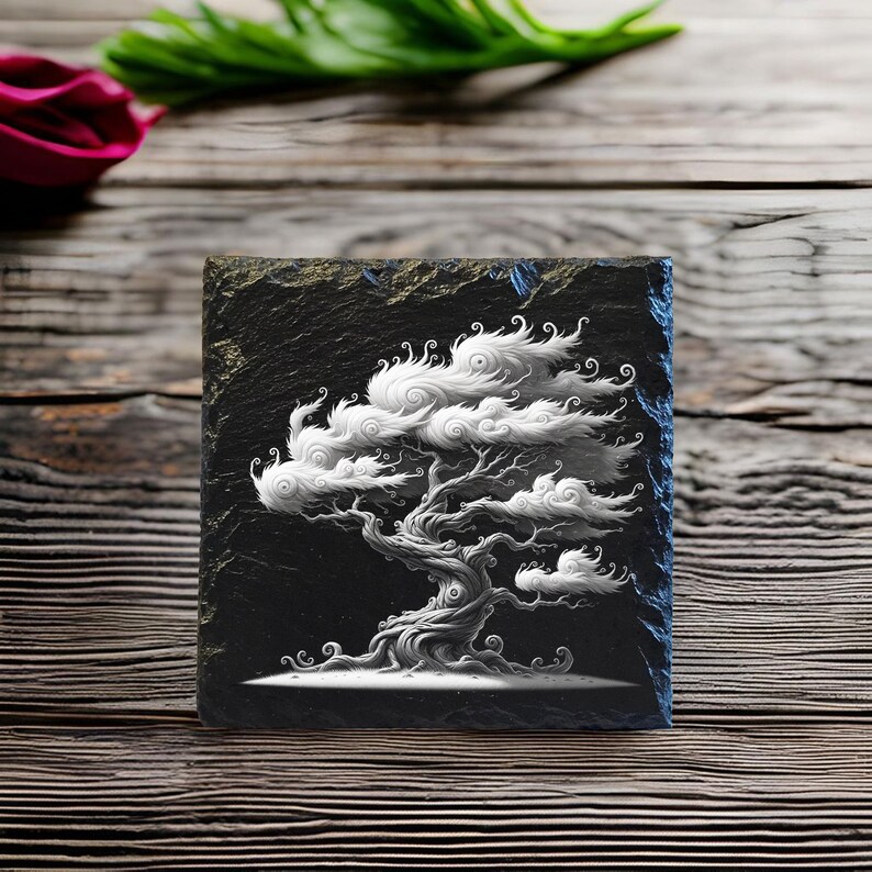 Windy Tree 2, Slate Engraving, Laser File, Coaster Etching, American ...