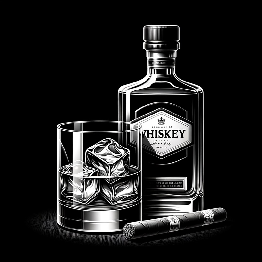 Whiskey Glass 3, Slate Engraving, Laser File, Coaster Etching, American ...