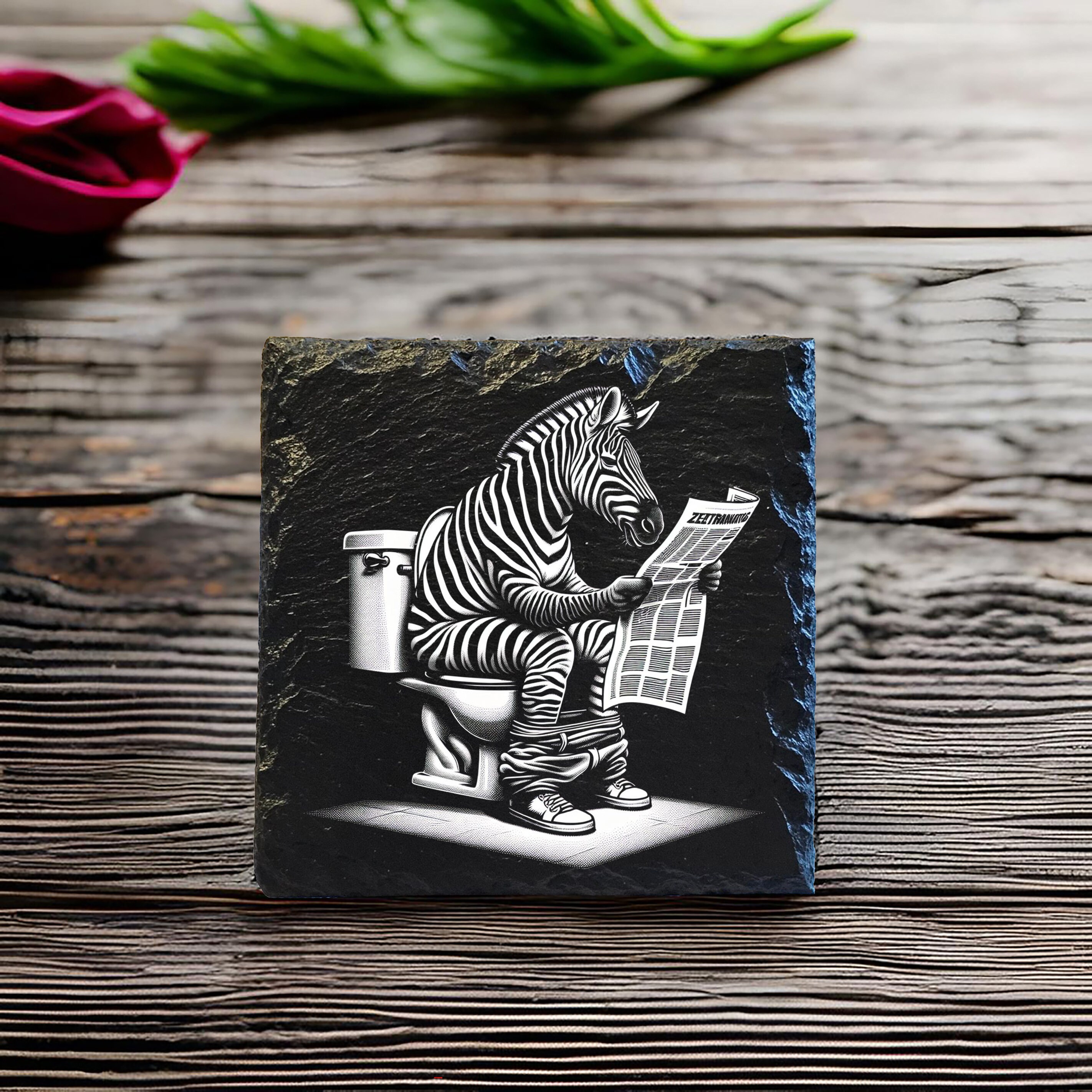 Zebra Toilet, Slate Engraving, Laser File, Coaster Etching, American ...
