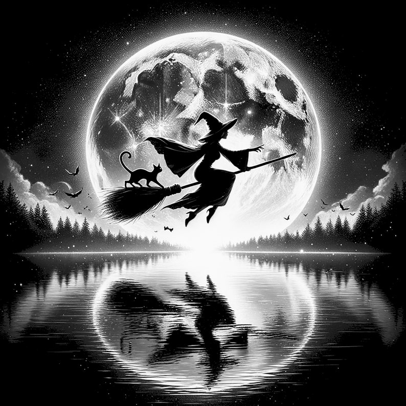 Witch 6, Laser PNG, Slate Engraving, Laser File, Coaster Etching ...