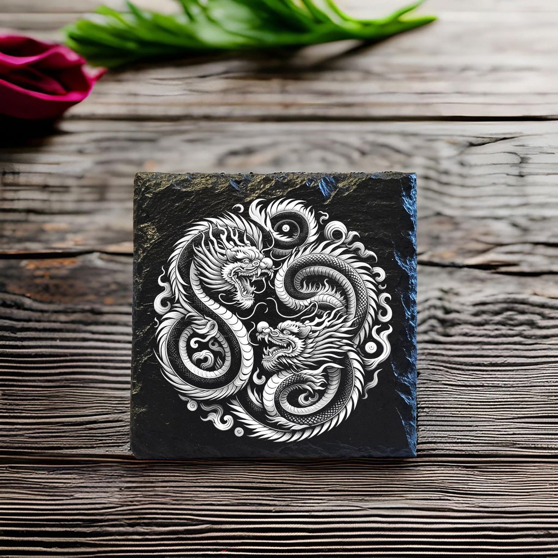Chinese Dragon,slate Engraving, Laser File, Coaster Etching, American ...