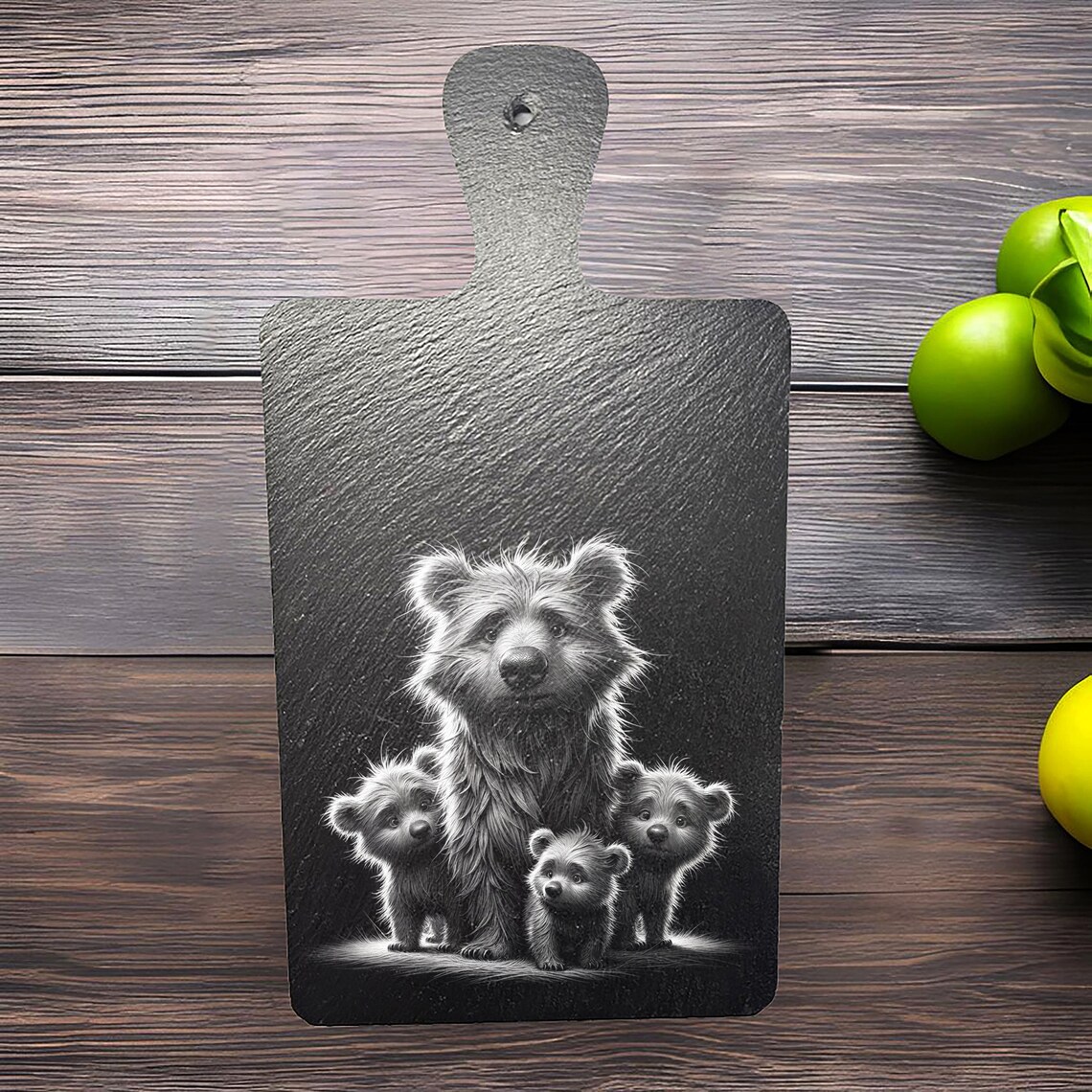 Bear Family, Slate Engraving, Laser File, Coaster Etching, American ...