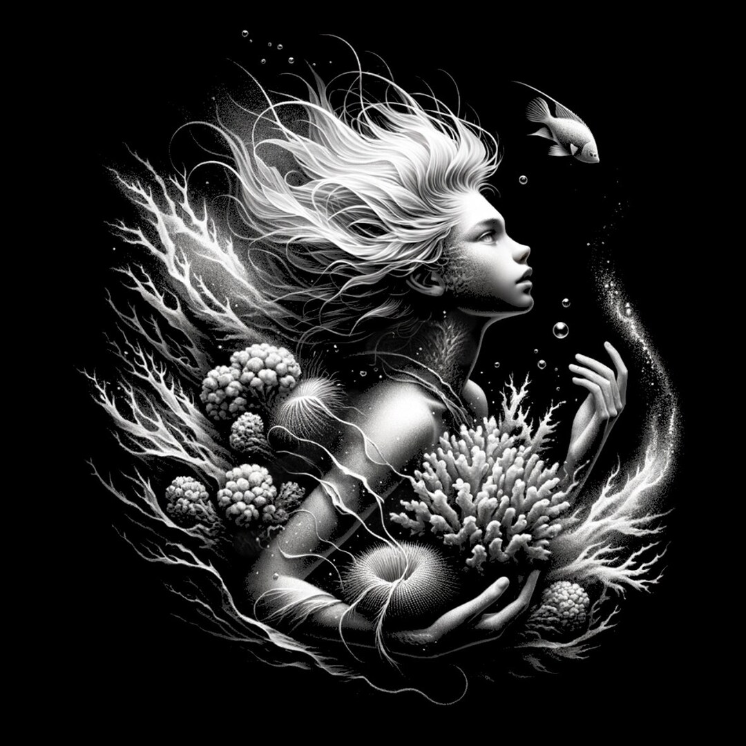 Mermaid 3, Slate Engraving, Laser File, Coaster Etching, American ...