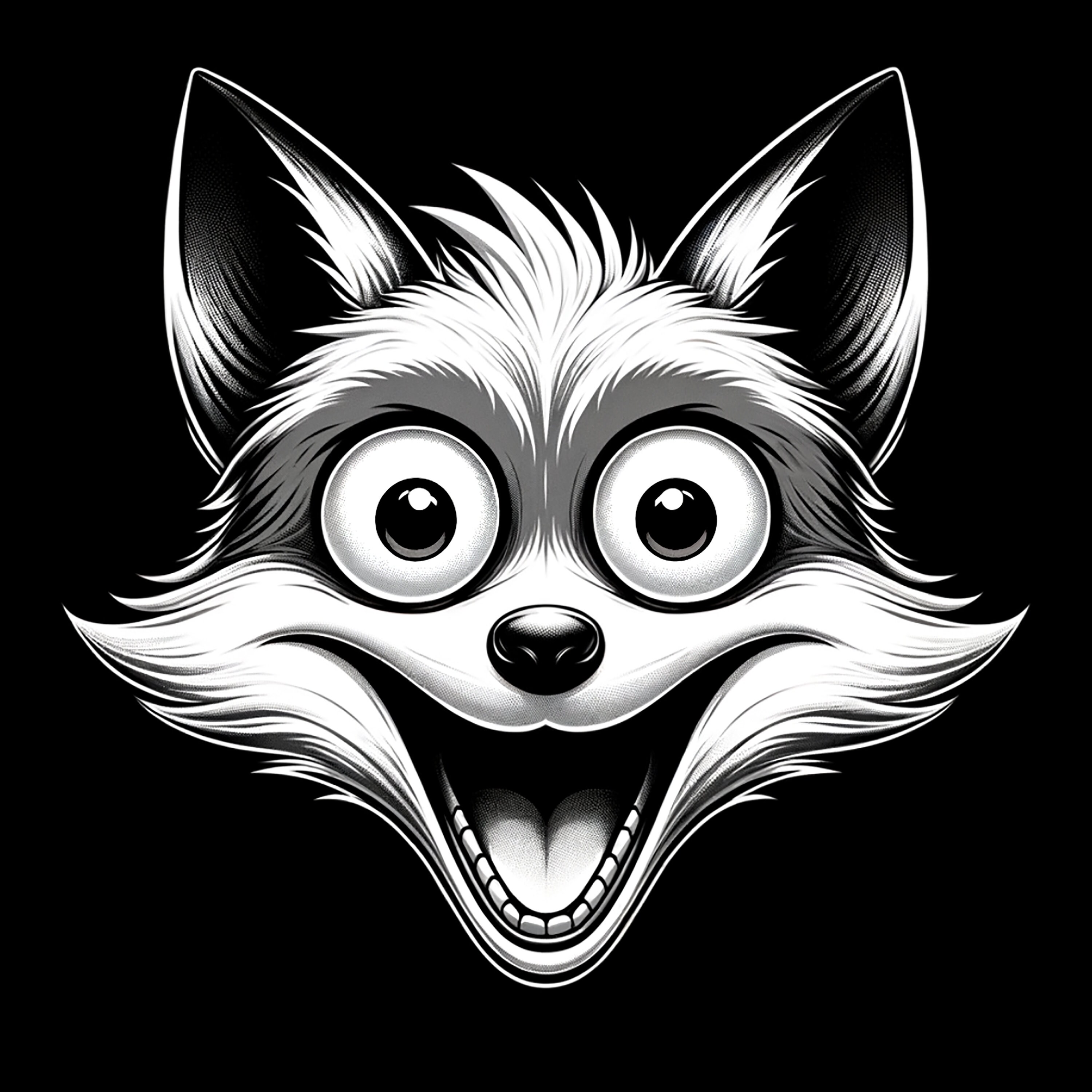 Fox 1, Laughing, Slate Engraving, Laser File, Coaster Etching, American ...