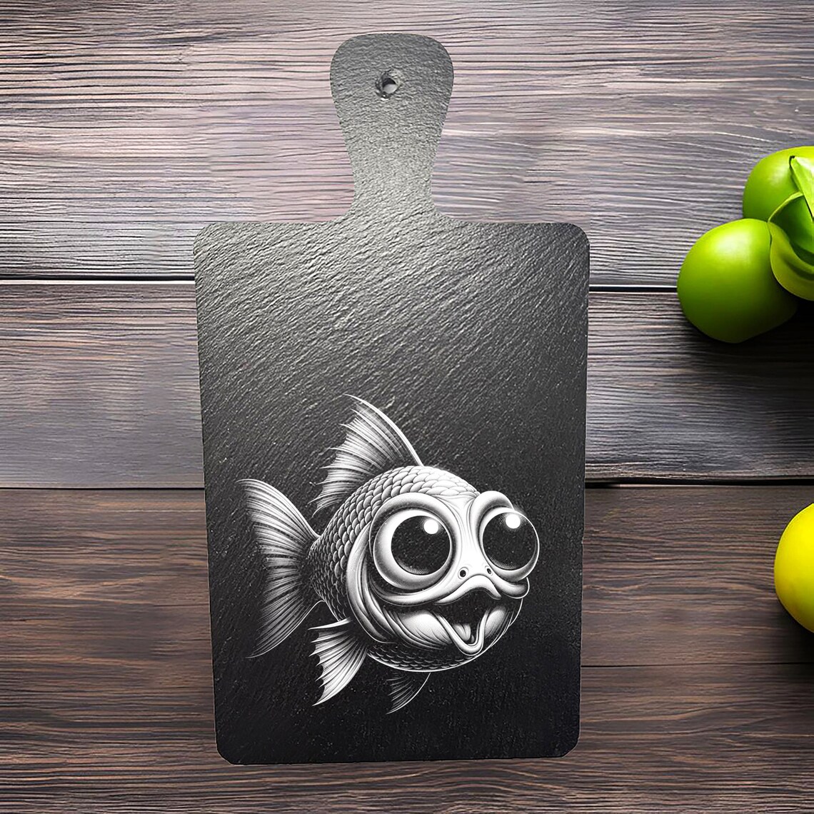 Happy Fish, Slate Engraving, Laser File, Coaster Etching,american ...