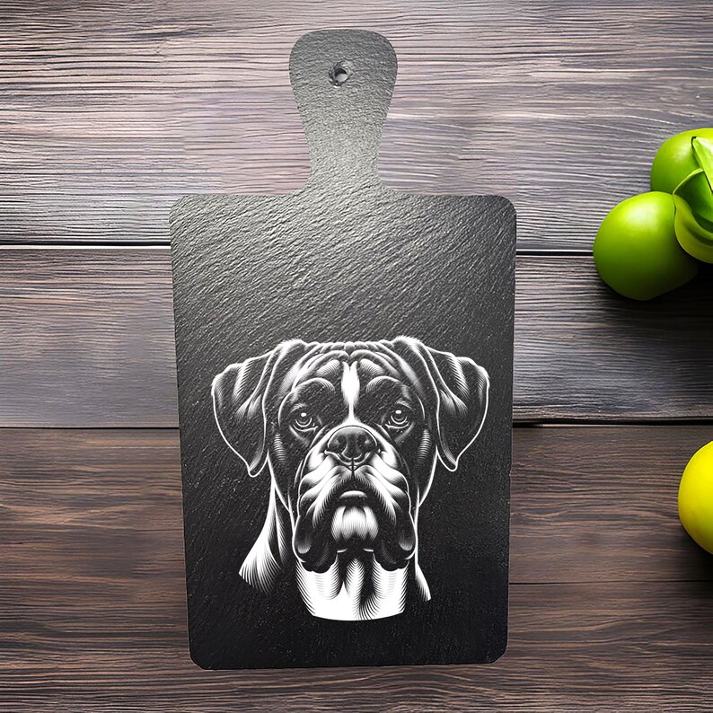 Boxer Dog, Slate Engraving Design, Laser File, Coaster Etching ...