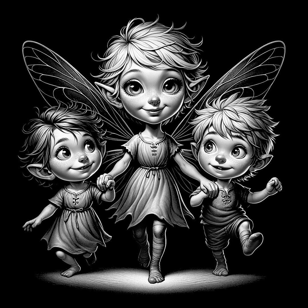 Fairy Family 2 , Slate Engraving, File, Coaster Etching, American ...