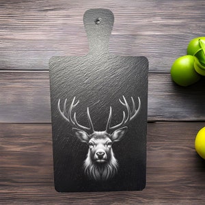 Stag Portrait, Slate Engraving, Laser File, Coaster Etching, American ...