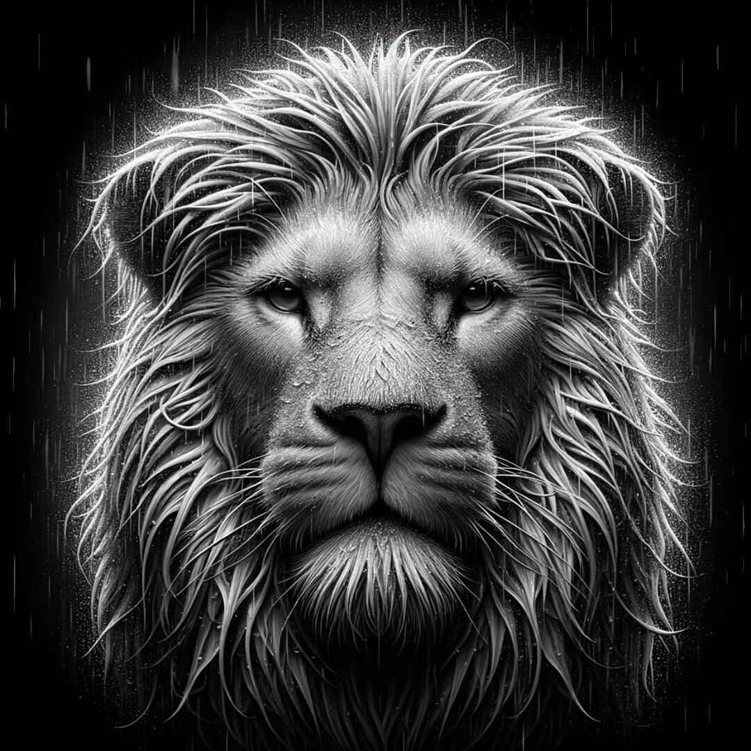 Lion in the Rain, Slate Engraving, Laser File, Coaster Etching ...