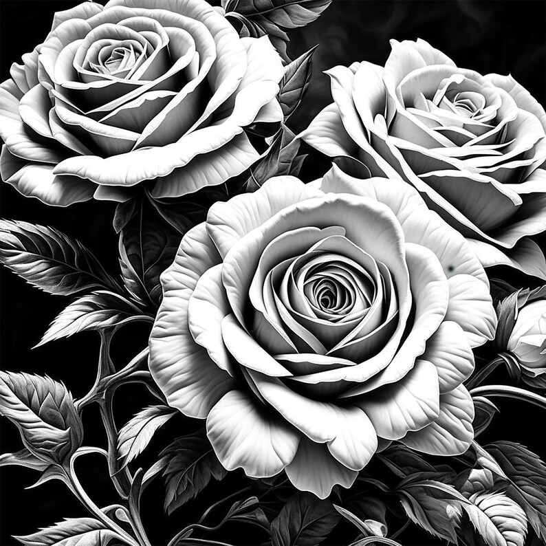 White Roses, Slate Engraving, Laser File, Coaster Etching, American ...