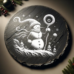 Snowman 4, Laser PNG, Slate Engraving, Laser File, Coaster Etching ...