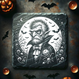 Vampire 3, Laser PNG, Slate Engraving, Laser File, Coaster Etching ...