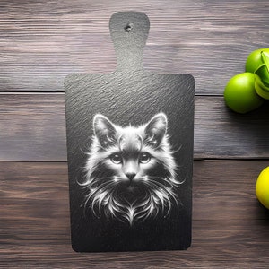 Celestial Cat, Slate Engraving Design, Laser File, Coaster Etching ...