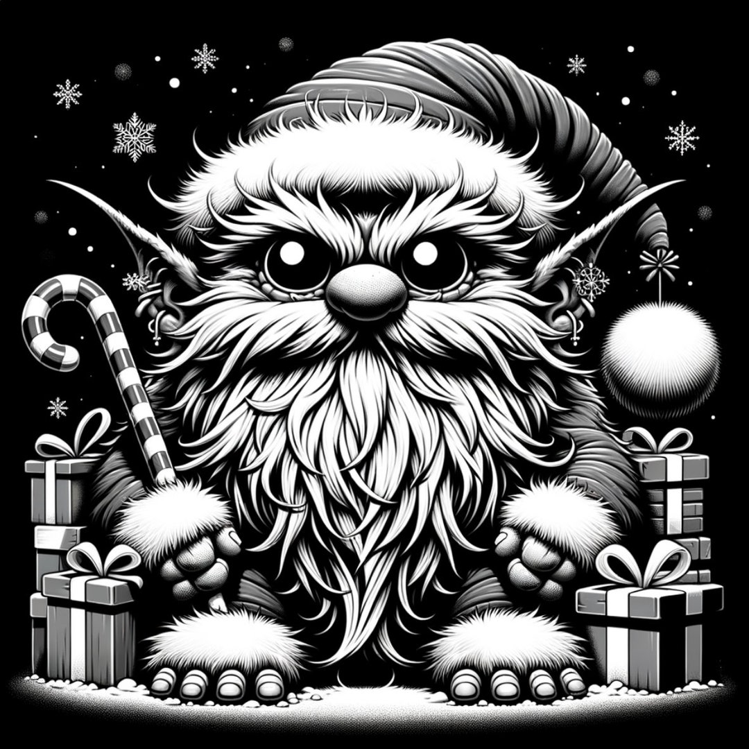 Grumpy Elf 2, Laser PNG, Slate Engraving, Laser File, Coaster Etching ...