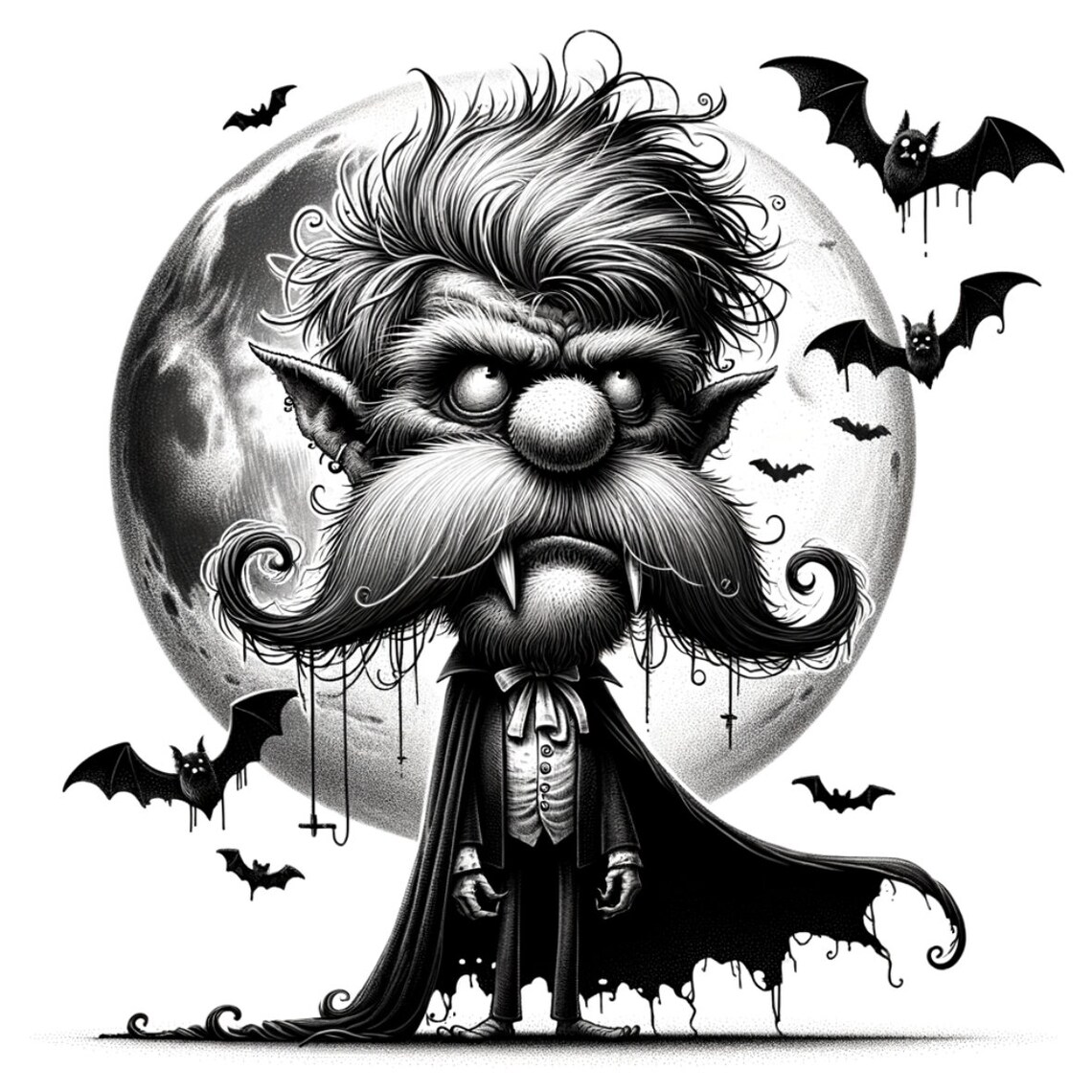 Vampire 1 Wood Engraving, Laser File, Coaster Etching, Lightburn, Glow ...