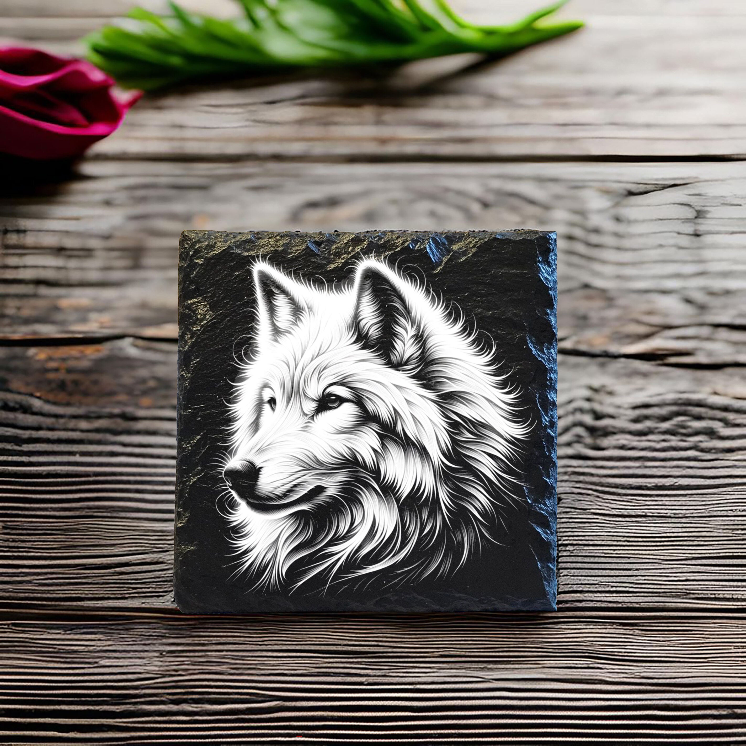 Celestial Wolf, Laser PNG, Slate Engraving, Laser File, Coaster Etching ...
