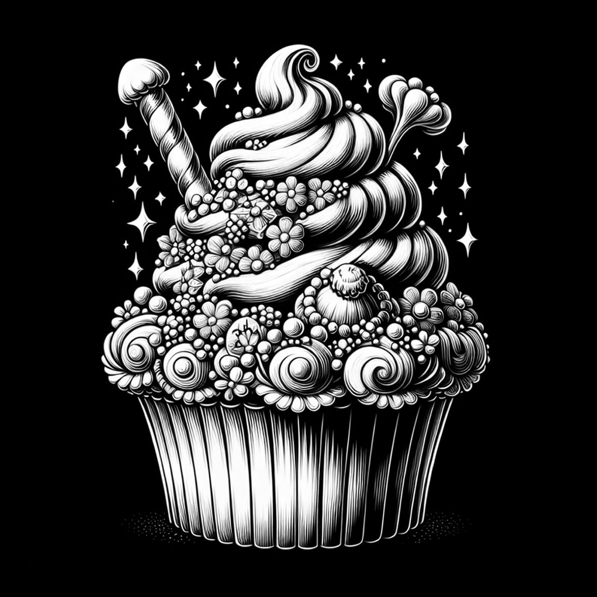 Cup Cake 4, Slate Engraving, Laser File, Coaster Etching, American ...