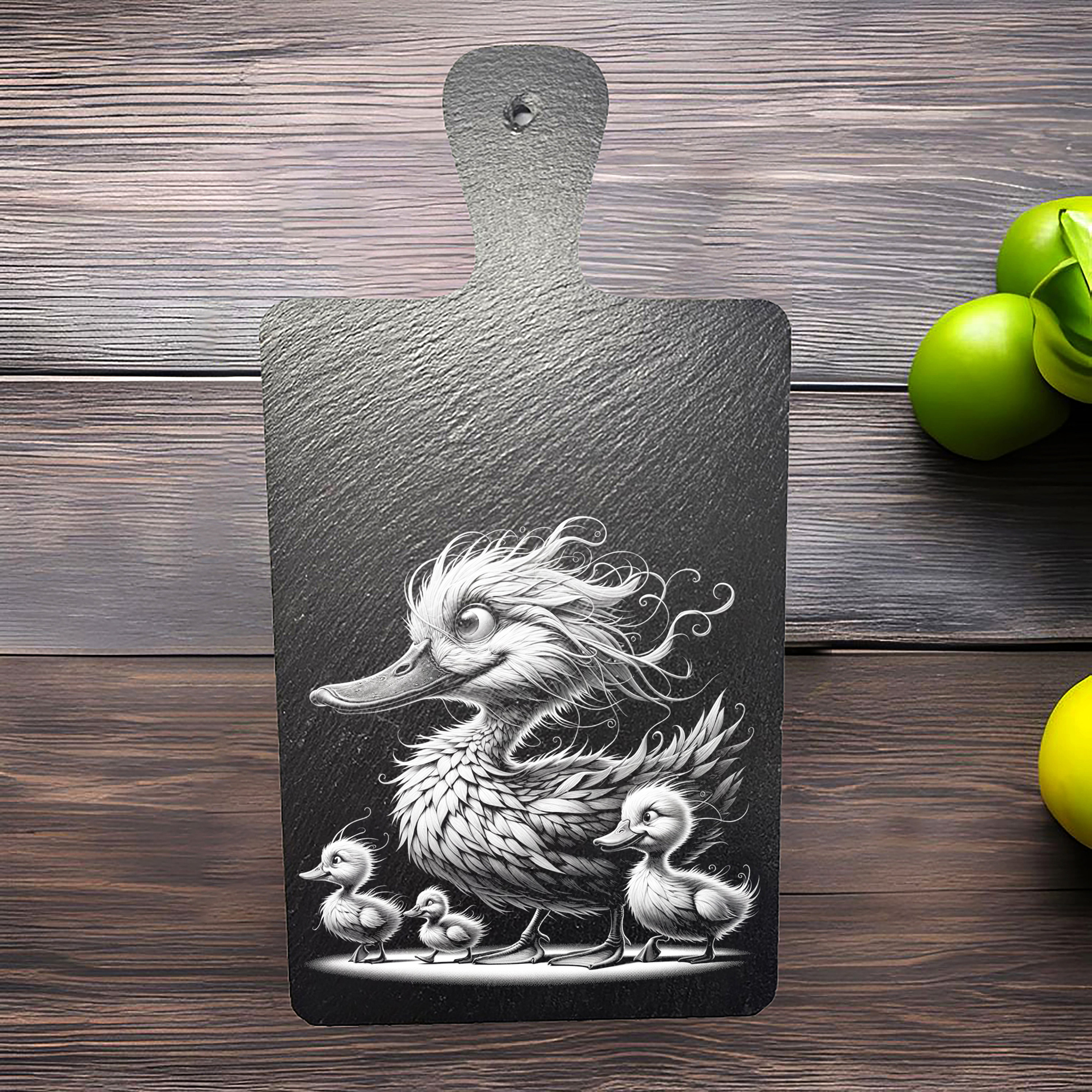 Duck Family, Slate Engraving, Laser File, Coaster Etching, American ...