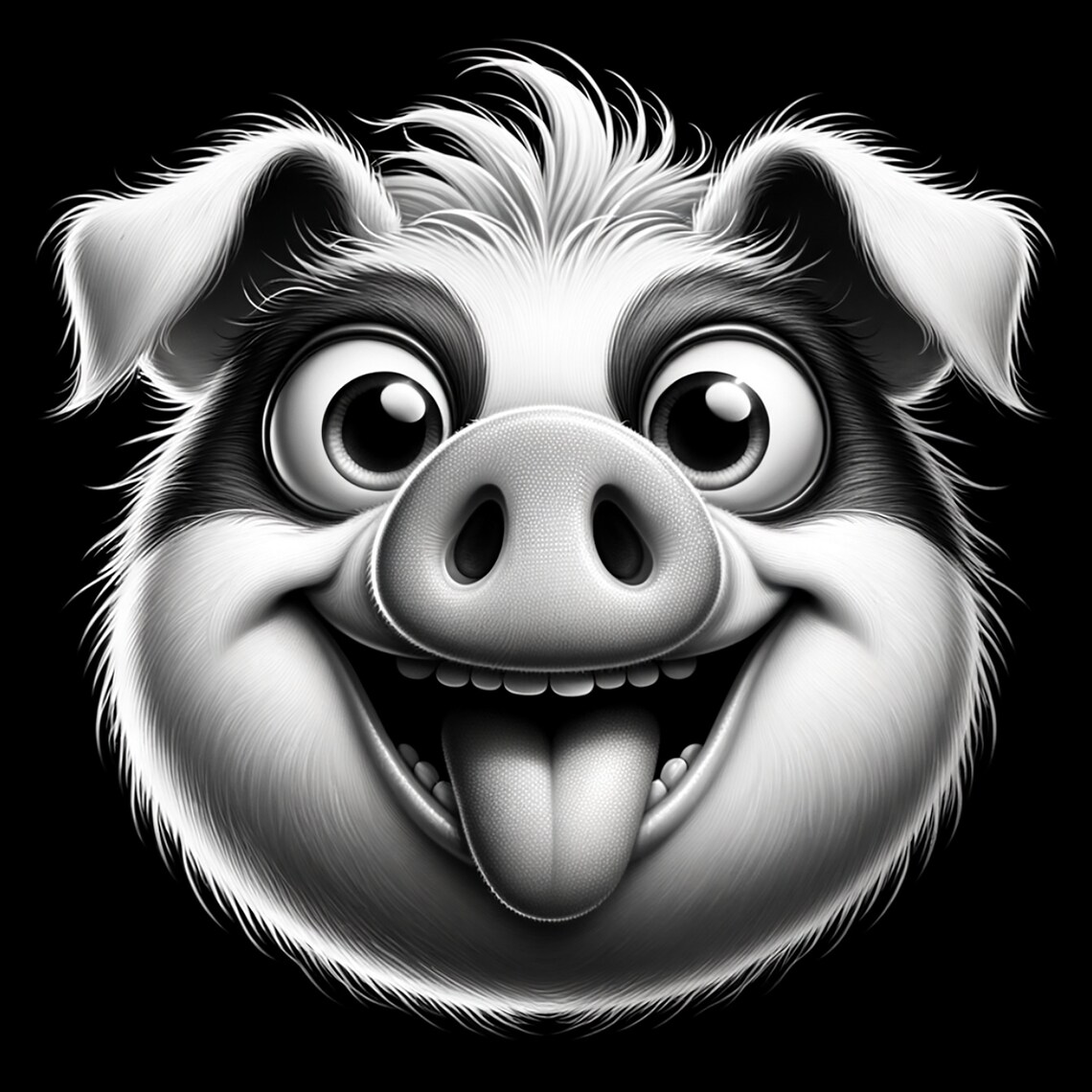 The Laughing Pig, Slate Engraving, Laser File, Coaster Etching ...