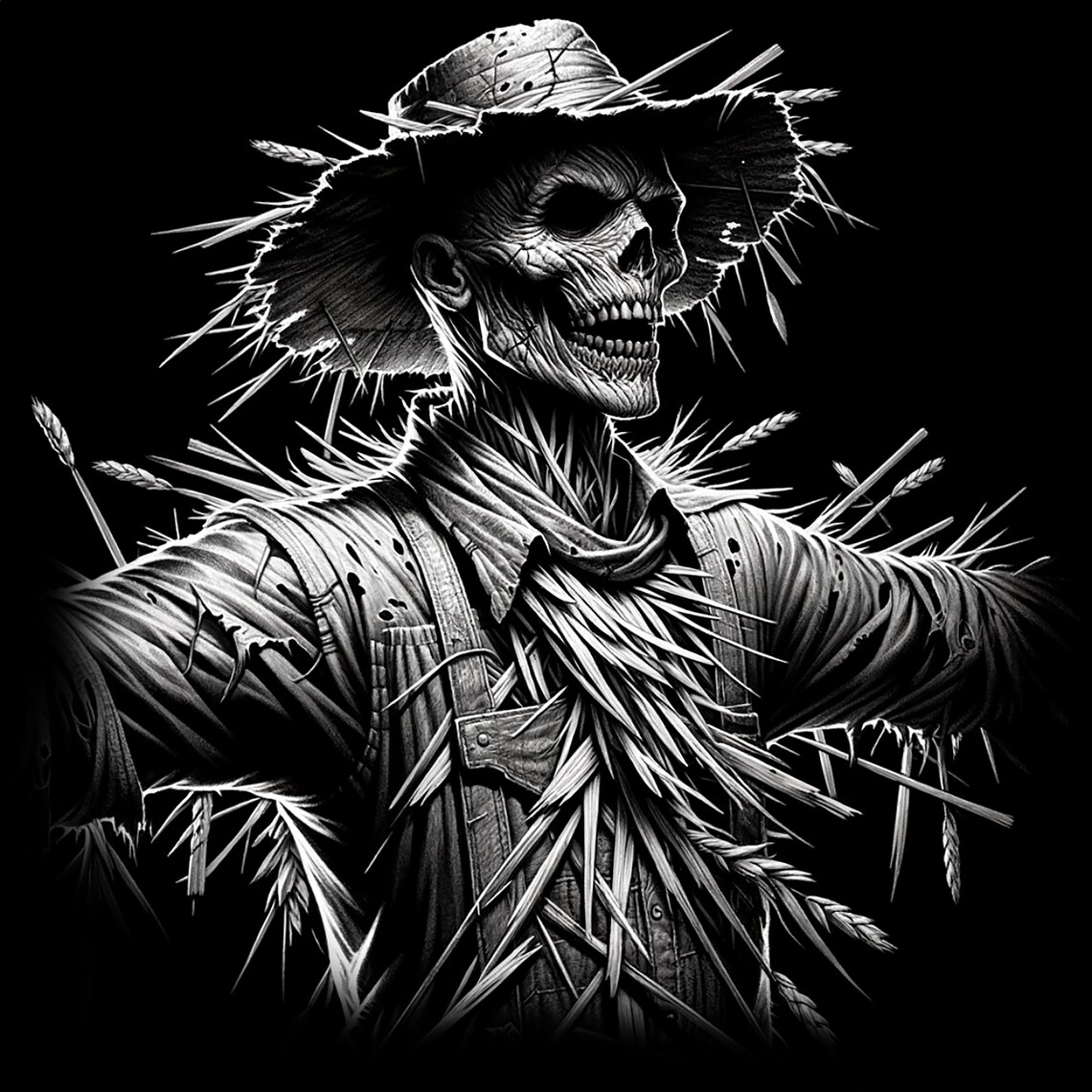 Zombie Scarecrow 2, Laser PNG, Slate Engraving, Laser File, Coaster ...