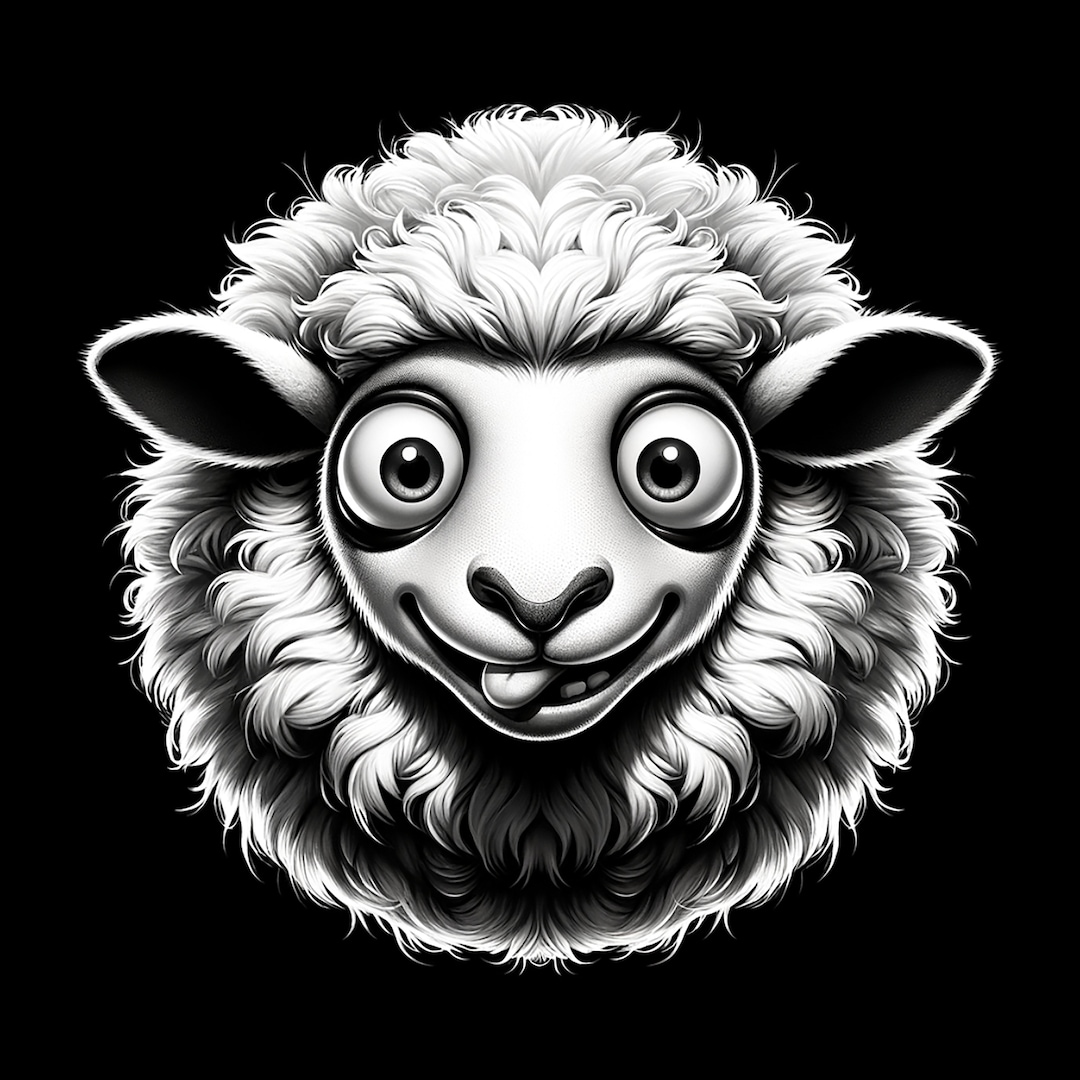 Crazy Sheep, Slate Engraving, Laser File, Coaster Etching, American ...