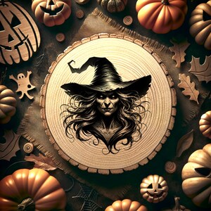 Wicked Witch 7, Wood Engraving, Laser File, Coaster Etching, Lightburn ...