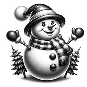 Snowman 8, Wood Engraving, Laser File, Coaster Etching, Lightburn, Glow ...