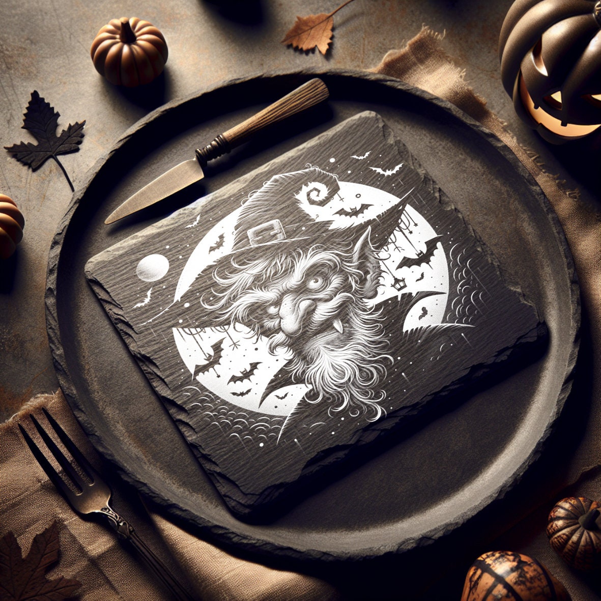Vampire 1, Laser PNG, Slate Engraving, Laser File, Coaster Etching ...