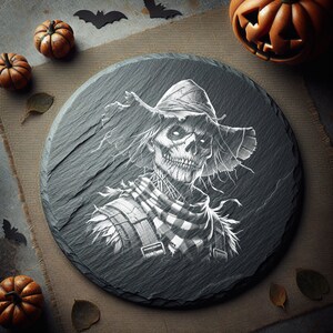 Zombie Scarecrow, Laser PNG, Slate Engraving, Laser File, Coaster ...