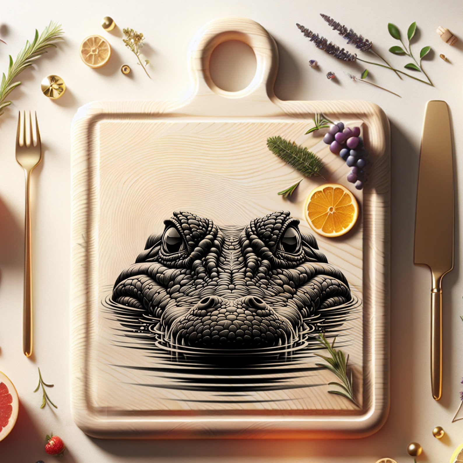 Crocodile 1, Wood Engraving, Laser File, Coaster Etching, Lightburn ...