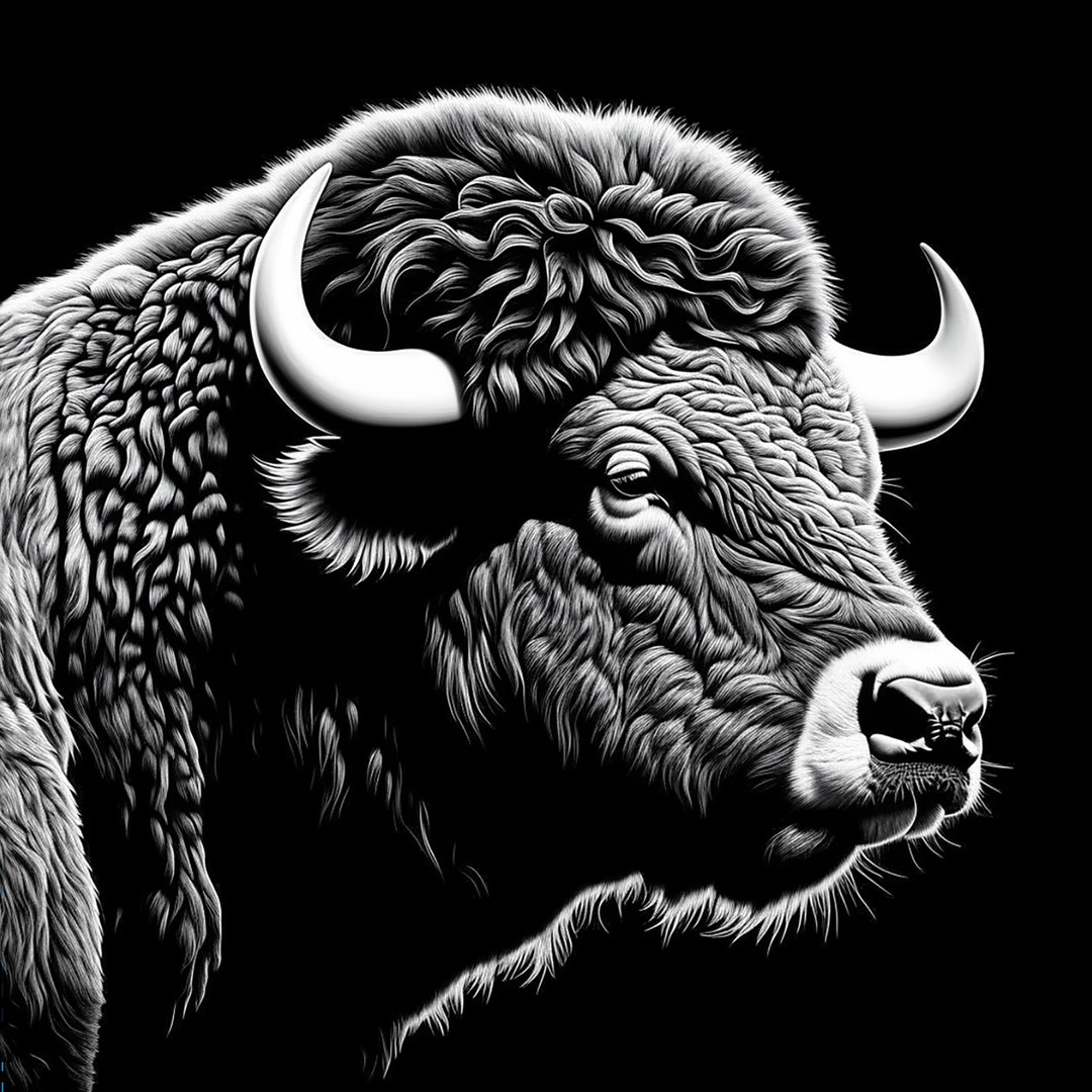 Bison, Slate Engraving, Laser File, Coaster Etching, American ...