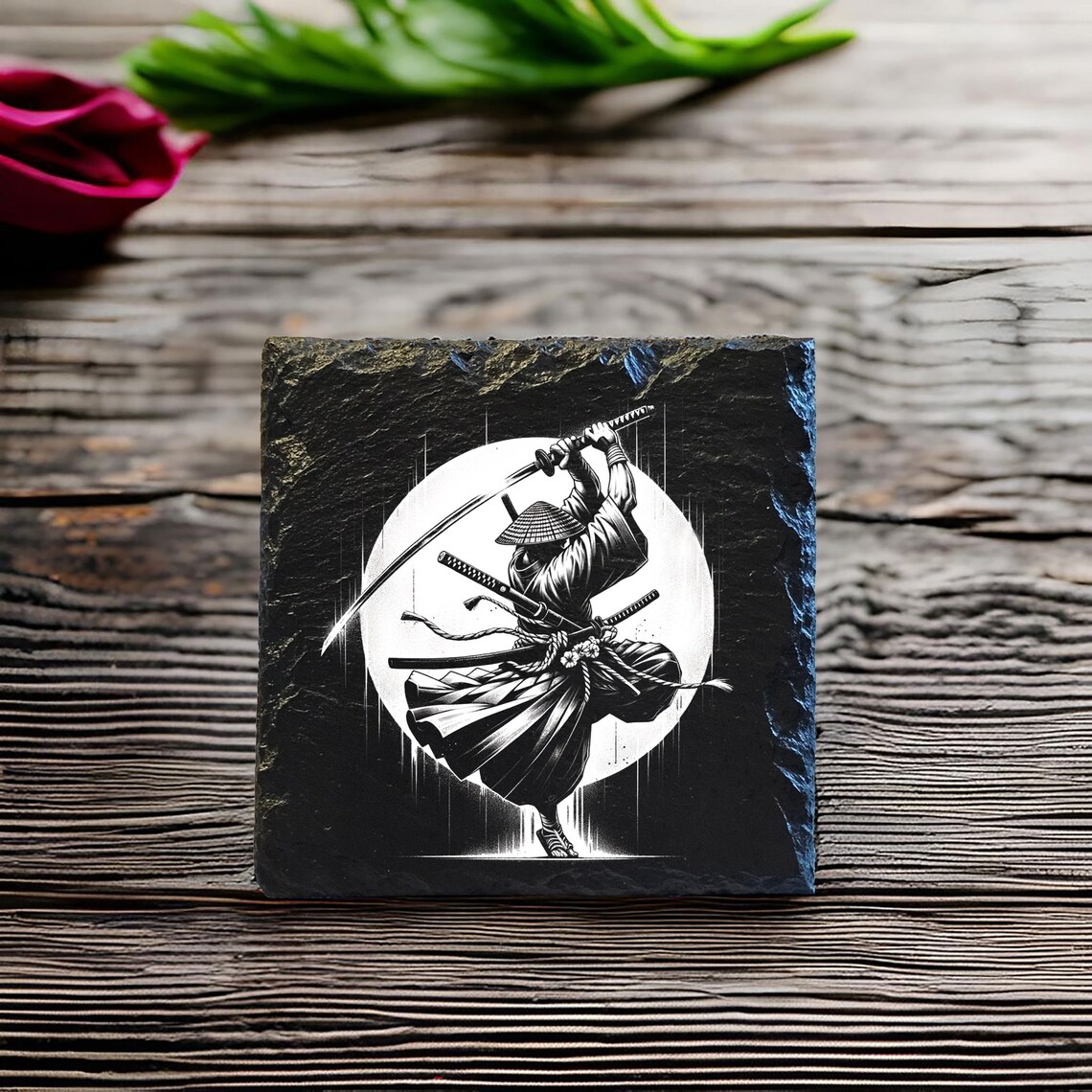 Samurai 1, Slate Engraving, Laser File, Coaster Etching, American ...